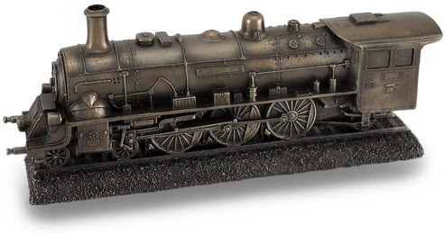 10 1/2" Steam Locomotive Train Engine Collectible Statue Antique Bronz ...