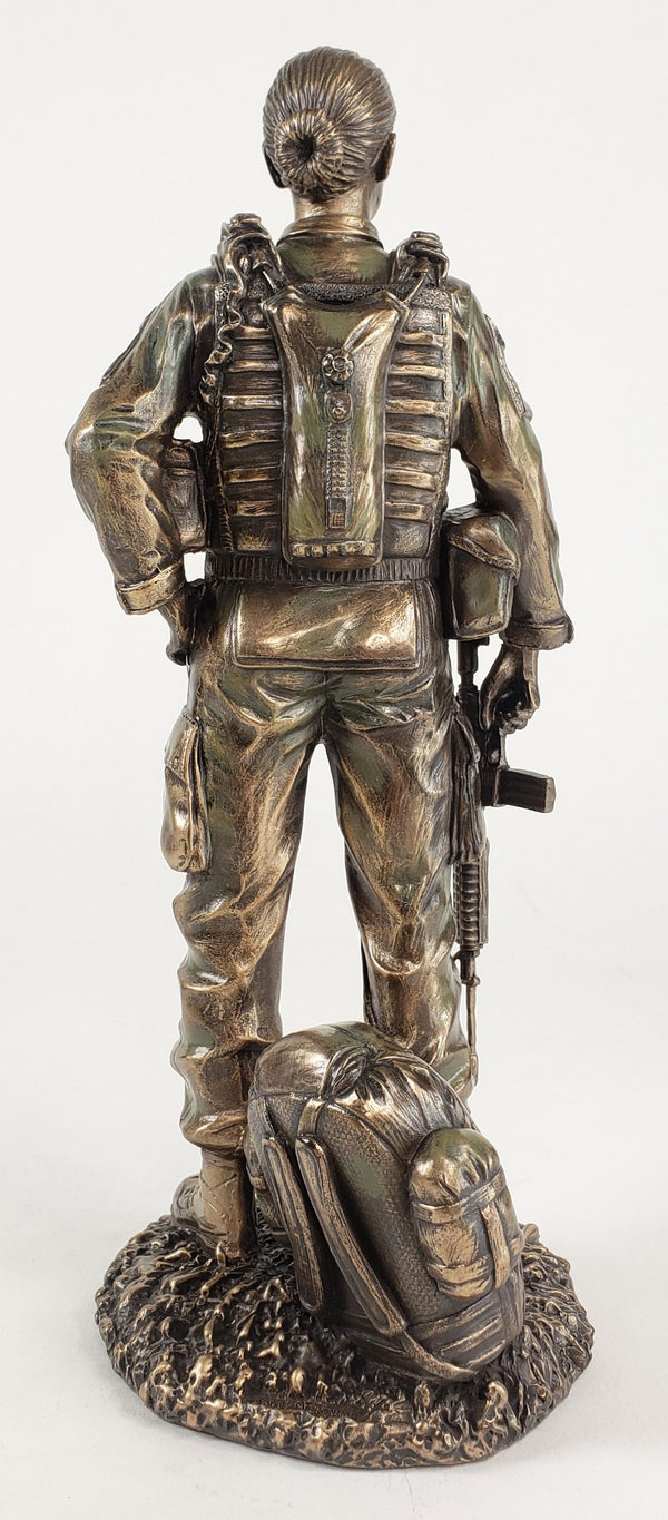 Veronese Design 11 1/2 inch Defend and Serve Female Soldier Statue Bro ...