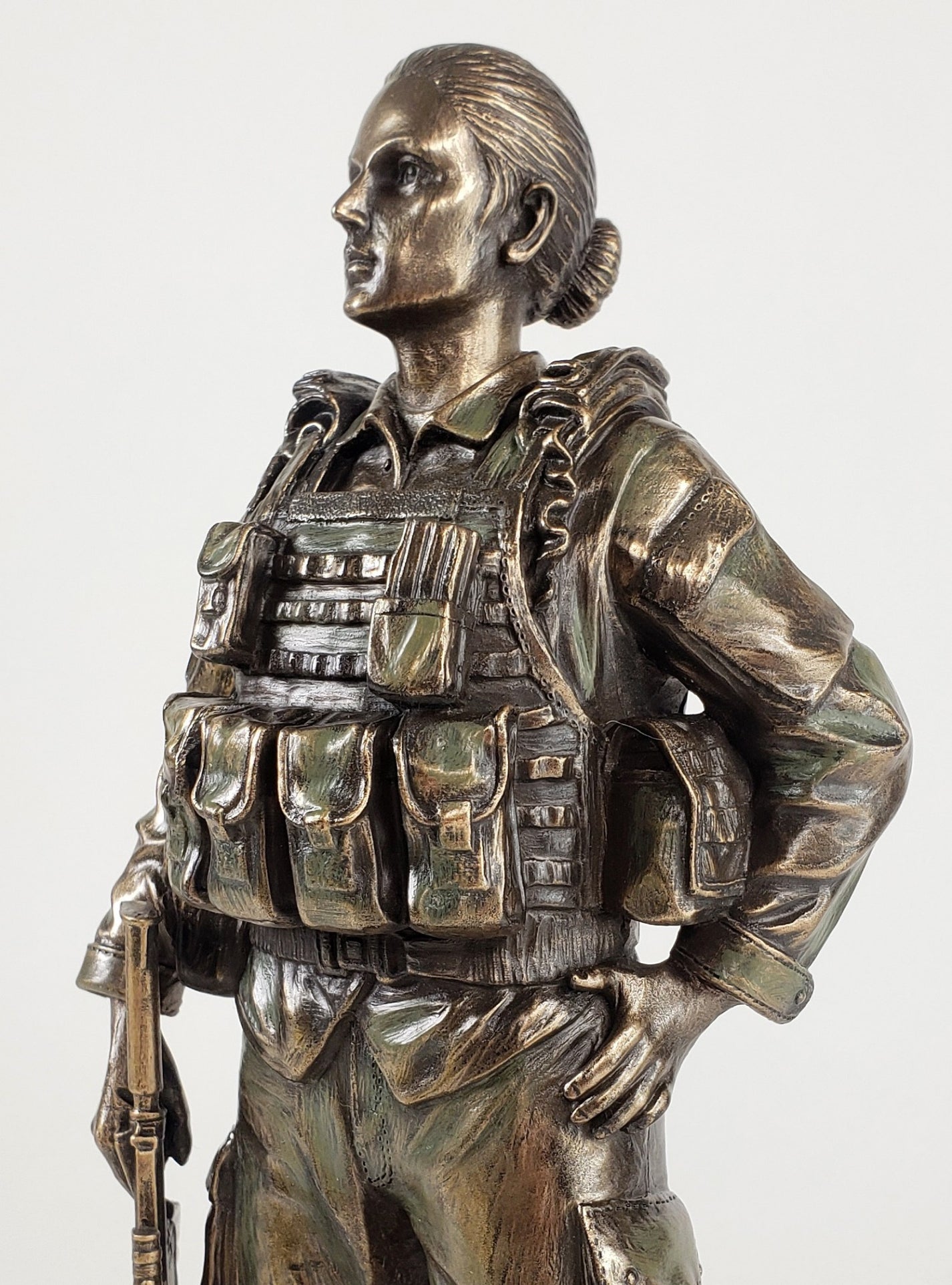 Veronese Design 11 1/2 inch Defend and Serve Female Soldier Statue Bro ...